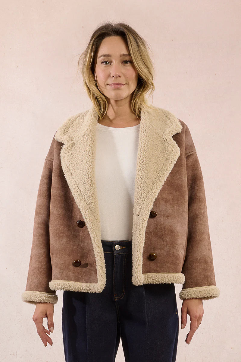 SHERPA LINED COAT – White Cherry Boutique